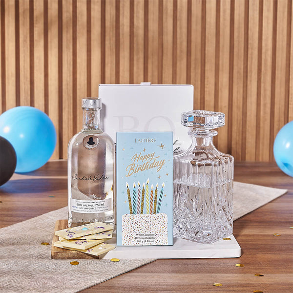 Birthday Decanter Gift Set - Chicago Baskets - Chicago delivery
