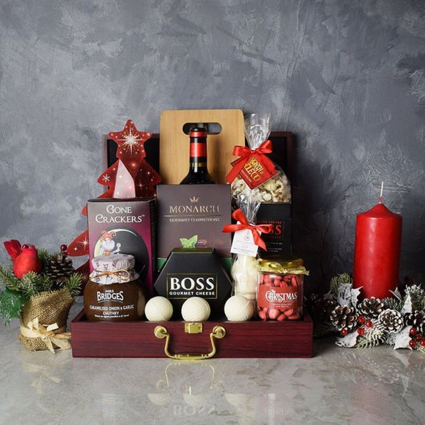Golfer's Holiday Wine Gift Basket - Chicago Baskets - Chicago Delivery