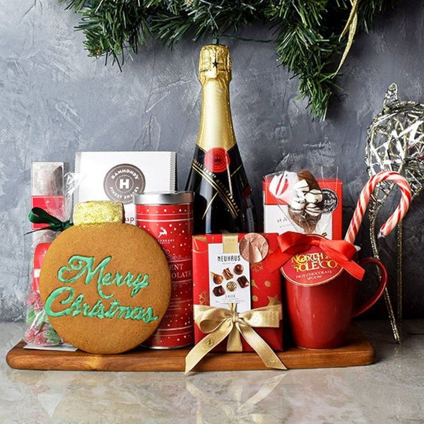 Merry Christmas Celebration Basket - Chicago Baskets - Chicago Delivery